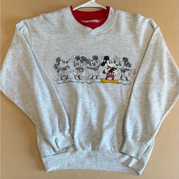Disney | Tops | Vintage Mickey Mouse Disney Crew Neck Sweatshirt With ...